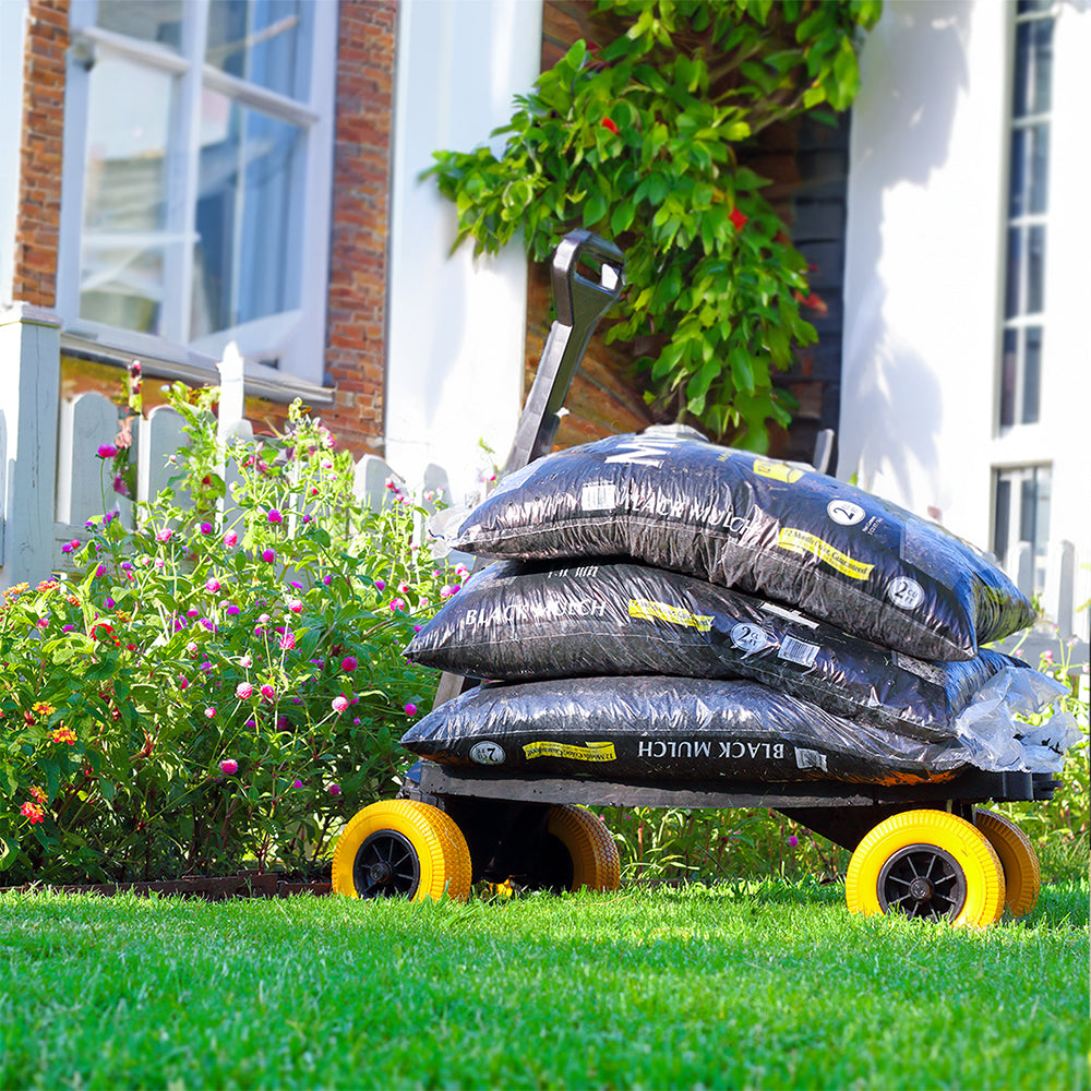 Outdoor Multi-Purpose Double Decker Cart - Black on Yellow – Mighty Max ...