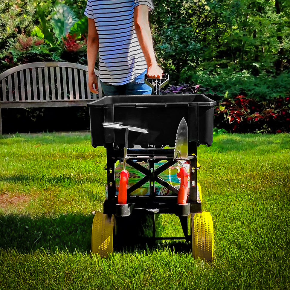 Outdoor Multi-Purpose Double Decker Cart - Black on Yellow – Mighty Max ...