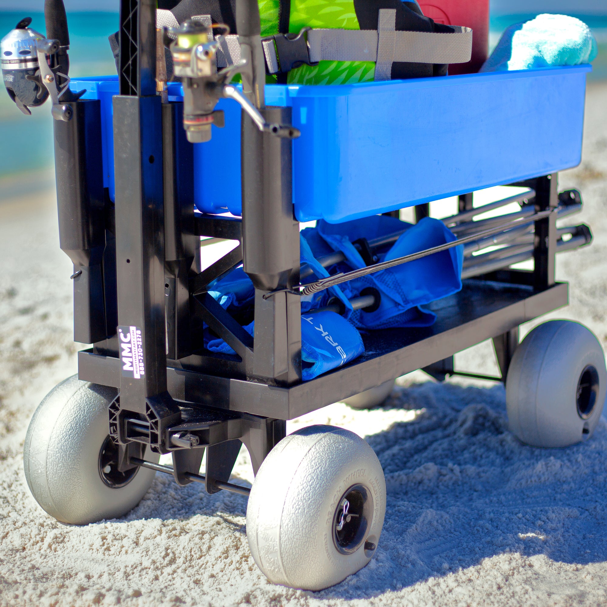 Beach Cart Wagon with Poly Tub by Mighty Max Cart® – Mighty Max Carts ...